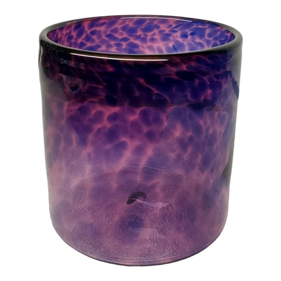 Accents | Vintage Art Glass Handblown Pink Purple Swirl Votive Candle ...
